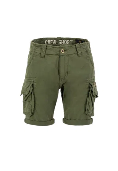Alpha Industries Crew Cargo Short Dark Olive In Green | ModeSens
