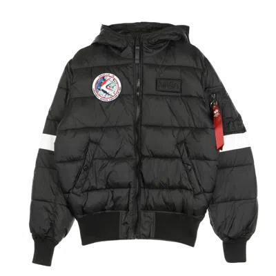 Alpha Industries Nasa Hooded Puffer Men's Down Jacket Fd Black | ModeSens