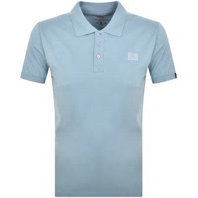 Alpha Industries X Fit Polo T Shirt Blue | ModeSens