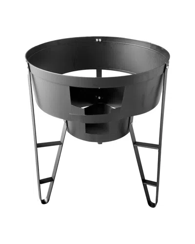 Alpine Cuisine Iron Round High Burner Stand In Black | ModeSens