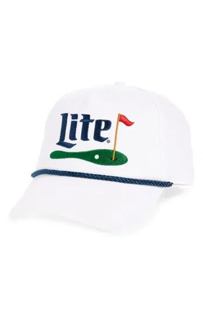 American Needle Miller Lite Roscoe Baseball Cap In White | ModeSens