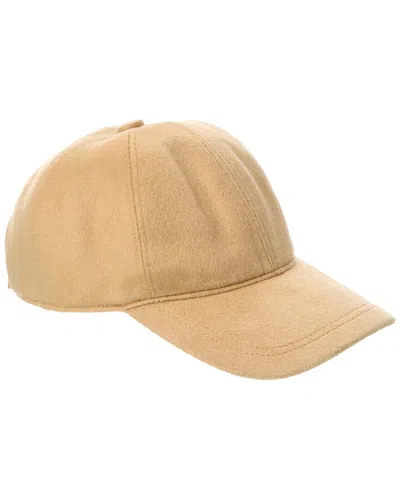 Amicale Cashmere Woven Cashmere Baseball Cap In Brown | ModeSens