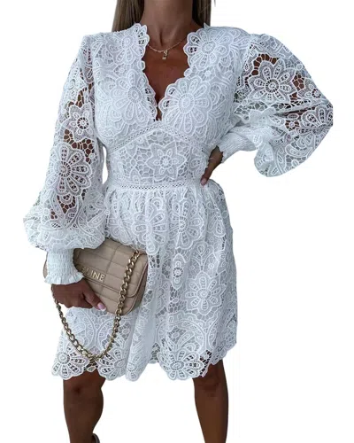 Amina Glam Mini Dress In White | ModeSens