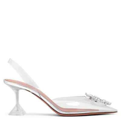 Amina Muaddi Begum 70 Crystal Embellished Transparent Pvc Pumps | ModeSens