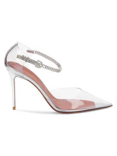 Amina Muaddi Women's Ursina Embellished Transparent Pumps In Clear ...