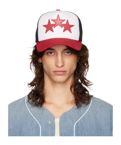 Amiri White & Red 3 Star Trucker Cap | ModeSens