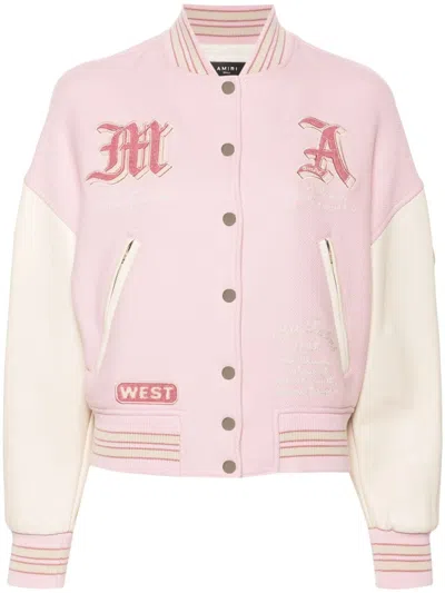 Amiri Dream Team Bomber Jacket In Rosa | ModeSens