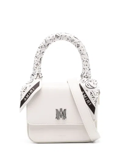 Amiri Handbag With Scarf-embellished Handle In White | ModeSens