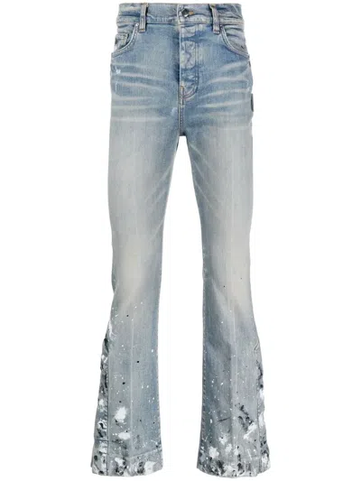 Amiri Paint-splatter Detail Jeans In Blue | ModeSens