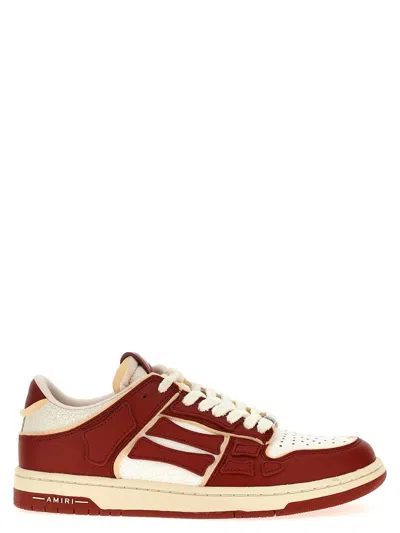 Amiri Red And White Leather Sneakers | ModeSens