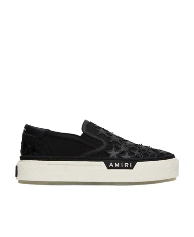 Amiri Star-patch Slip-on Trainers In Black | ModeSens