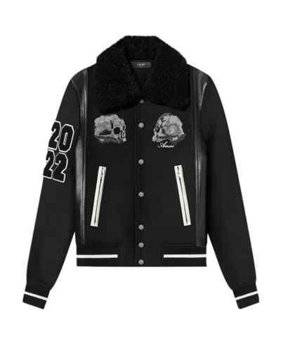 Amiri Wes Lang Varsity Jacket In Black | ModeSens