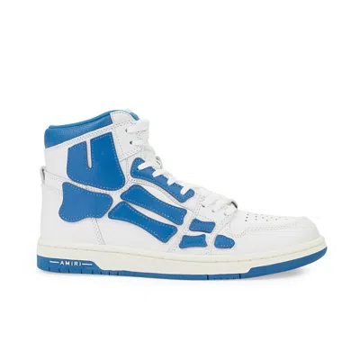 Amiri White And Blue Skeleton High Top Sneakers | ModeSens