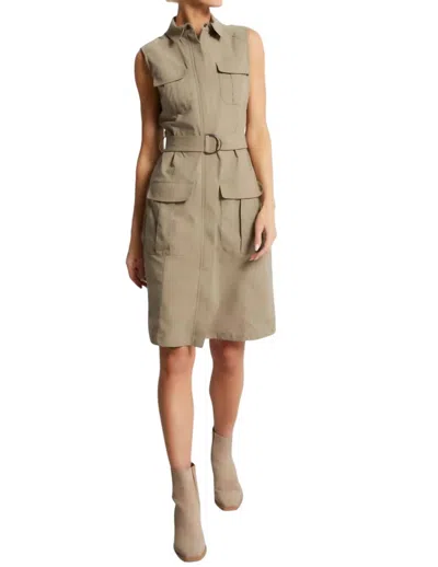 Anatomie Mallory Utility Dress In Khaki In Beige | ModeSens