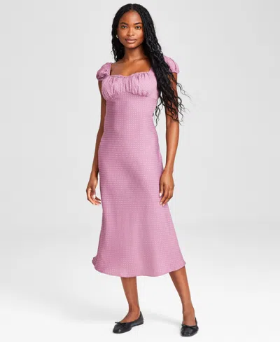 And Now This Women's Dotted Lace-trim Cap-sleeve Dress, Created For ...