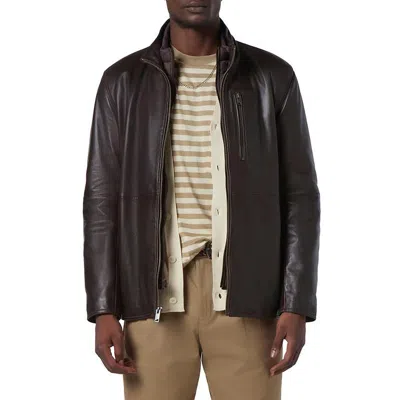 Andrew Marc Mens Quilted Leather Leather Jacket In Brown | ModeSens