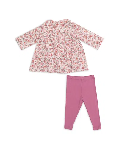 Angel Dear Girls' Peter Pan Collar Dress & Leggings Set - Baby In Pink ...