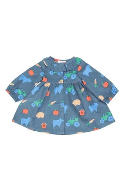 Angel Dear Babies' Ruffle Cotton Corduroy Dress In Blue | ModeSens