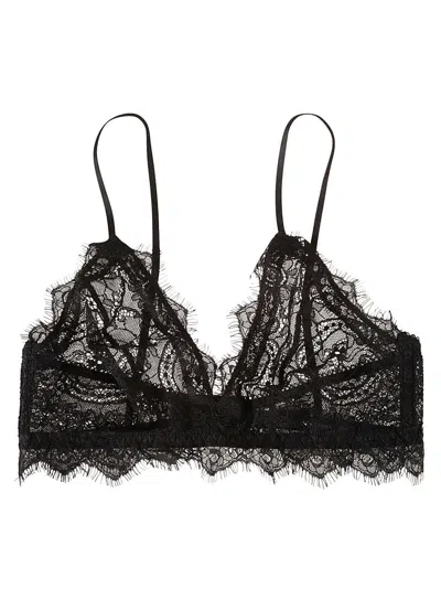 Anine Bing Triangle Cup Sheer Lace Bra In Black | ModeSens