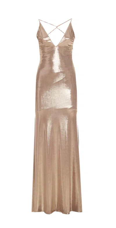 Aniye By Dora Siren Dress In Golden | ModeSens