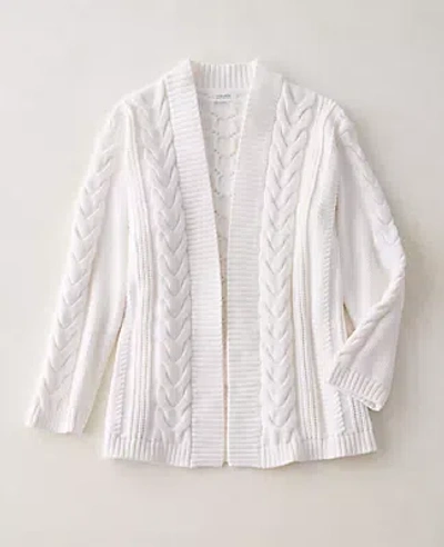 Ann Taylor Haven Well Within Organic Cotton Mixed Cable Cardigan In ...