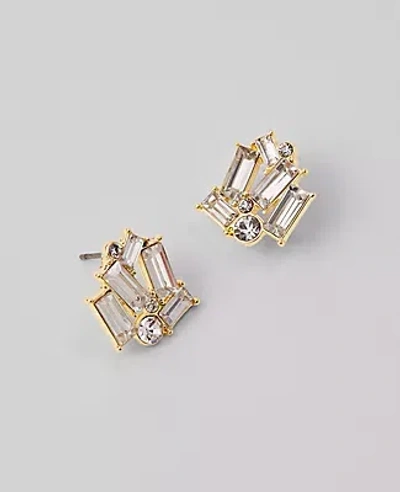 Ann Taylor Multi Crystal Cluster Stud Earrings In Goldtone | ModeSens