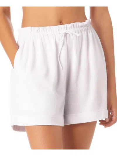 Anne Cole Womens Terry Cloth Shorts Cover-up In White | ModeSens