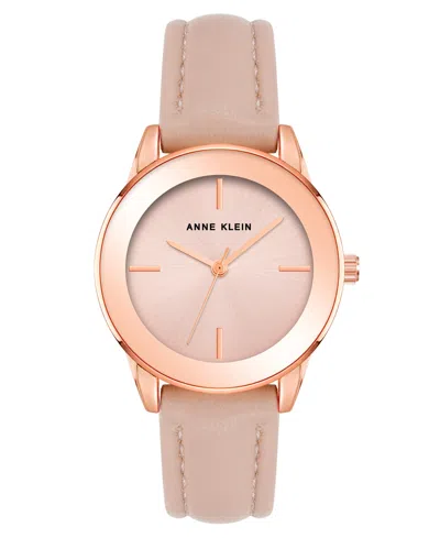 Anne Klein Women's Quartz Pink Polyurethane Watch, 33mm | ModeSens