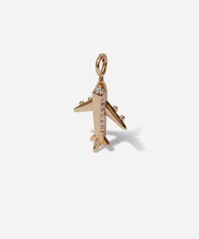 Annoushka 18ct Gold Diamond Aeroplane Locket Charm | ModeSens