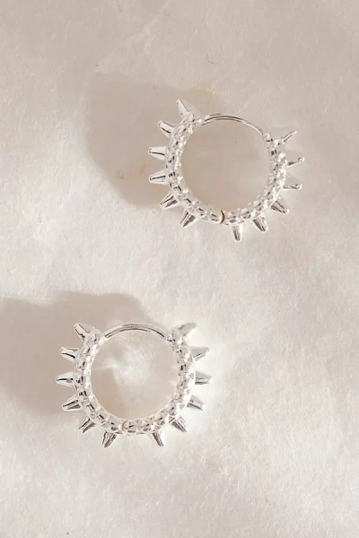 Anthropologie Mini Spike Huggie Hoop Earrings In White | ModeSens