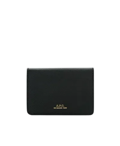 Apc Bifold Leather Wallet In Black | ModeSens