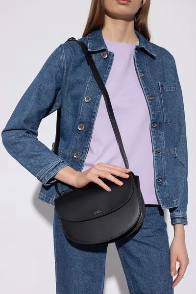 Apc Logo Shoulder Bag In Black | ModeSens