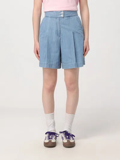 Apc Short A.p.c. Woman Color Blue | ModeSens