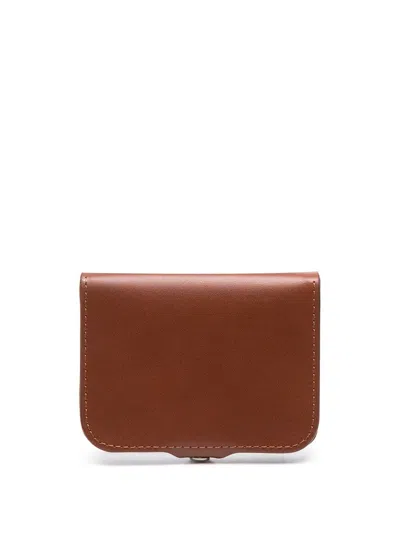 Apc Snap-fastening Leather Wallet In Brown | ModeSens