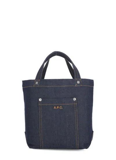 Apc Mini Thai Denim Tote Bag In Blue | ModeSens