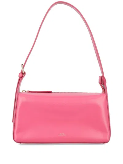 Apc Virginie Leather Shoulder Bag In Pink | ModeSens