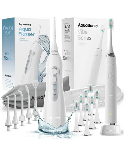 Aquasonic Vibe Series & Aqua Flosser In White | ModeSens