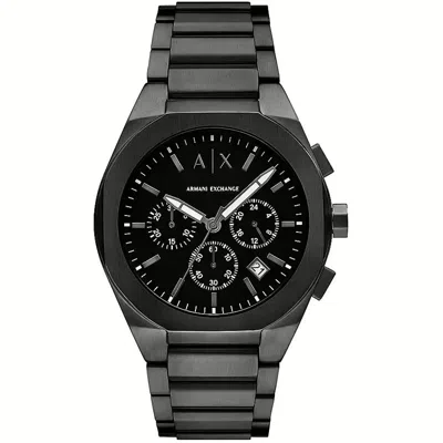Armani Exchange Ax4183 Men's Chronograph Black Stainless Steel Watch ...