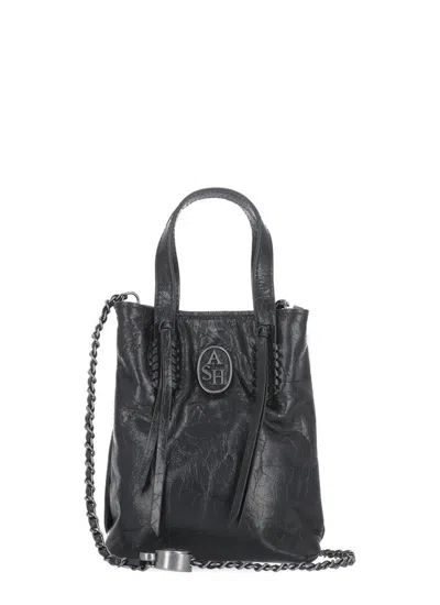 Ash Logo Plaque Tote Bag In Black | ModeSens