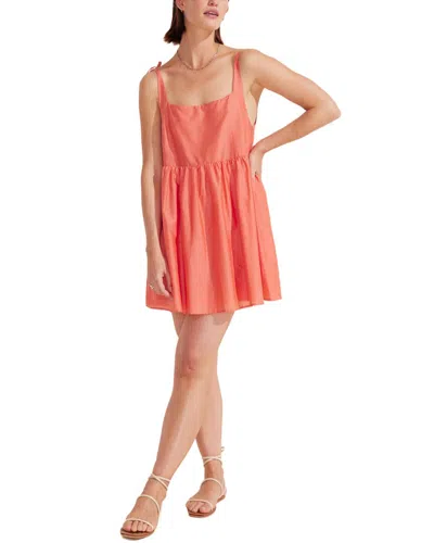 Auguste Eleanor Silk-blend Midi Dress In Red | ModeSens