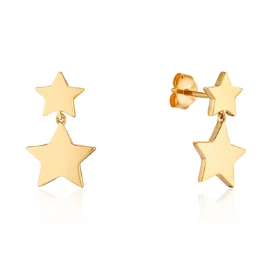 Auree Jewellery Women's Alta Gold Vermeil Double Star Drop Earrings In ...