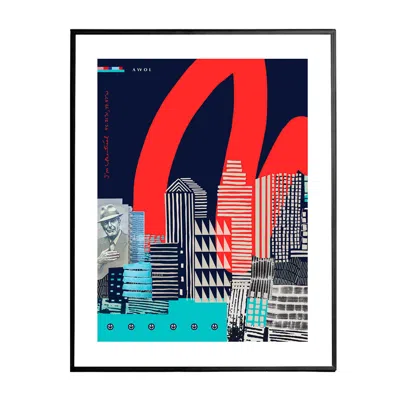 Awol Montreal Urban Art Print: City Skyline Poster With Leonard Cohen ...