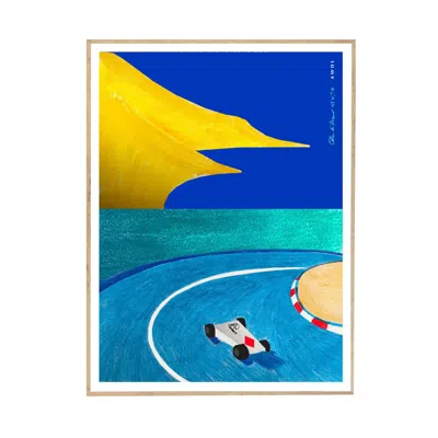 Awol Monaco Grand Prix Race Car Poster: French Riviera Style In Blue ...