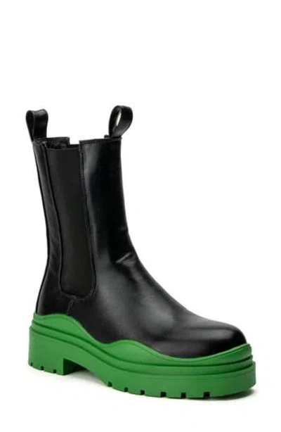 Azalea Wang Contrast Lug Sole Boot In Green | ModeSens