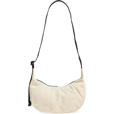 Baggu Small Crescent Nylon Crossbody Bag In Ivory | ModeSens