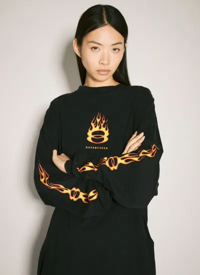 Balenciaga Burning Unity T-shirt In Black | ModeSens