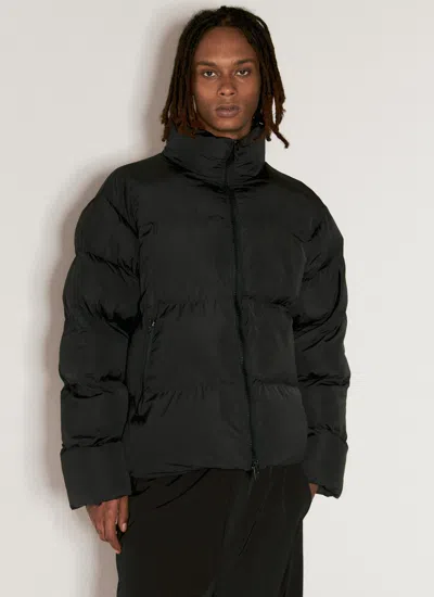 Balenciaga Men Draped Panel Puffer Jacket In Black | ModeSens