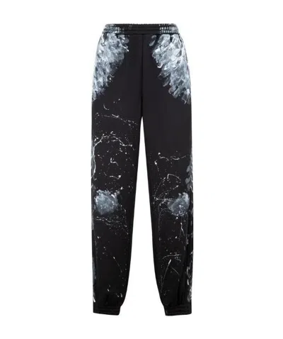Balenciaga Paint Splatter Track Pants In Black | ModeSens