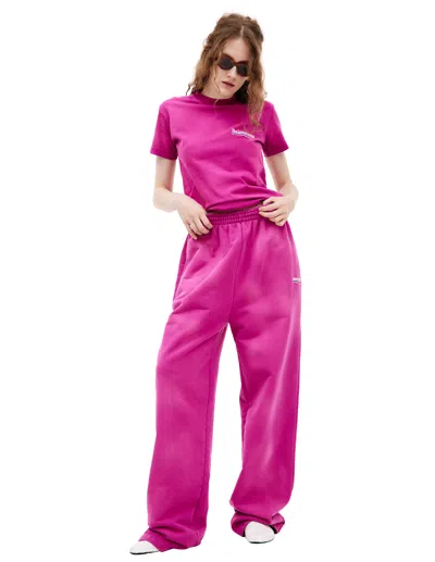 Balenciaga Pink Logo Sweatpants | ModeSens
