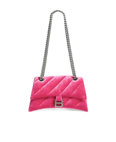 Balenciaga Small Crush Chain-strap Shoulder Bag In Pink | ModeSens